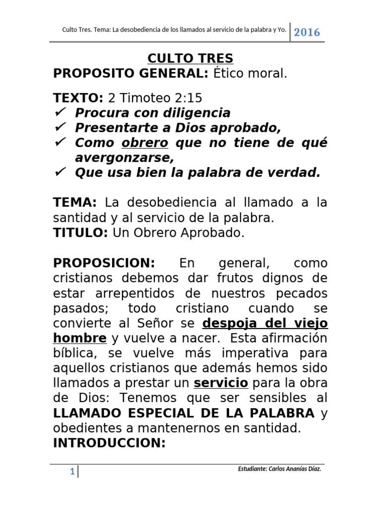 02.03 - CULTO No. 3 Letra Grande | PDF