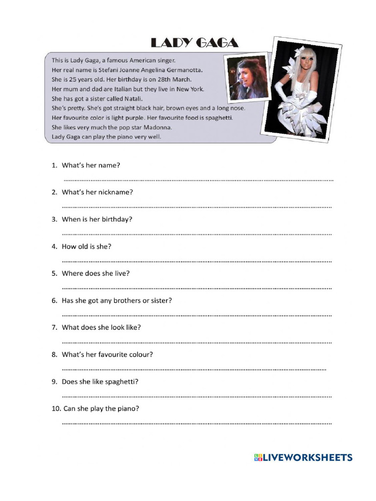 Lady Gaga Reading | PDF