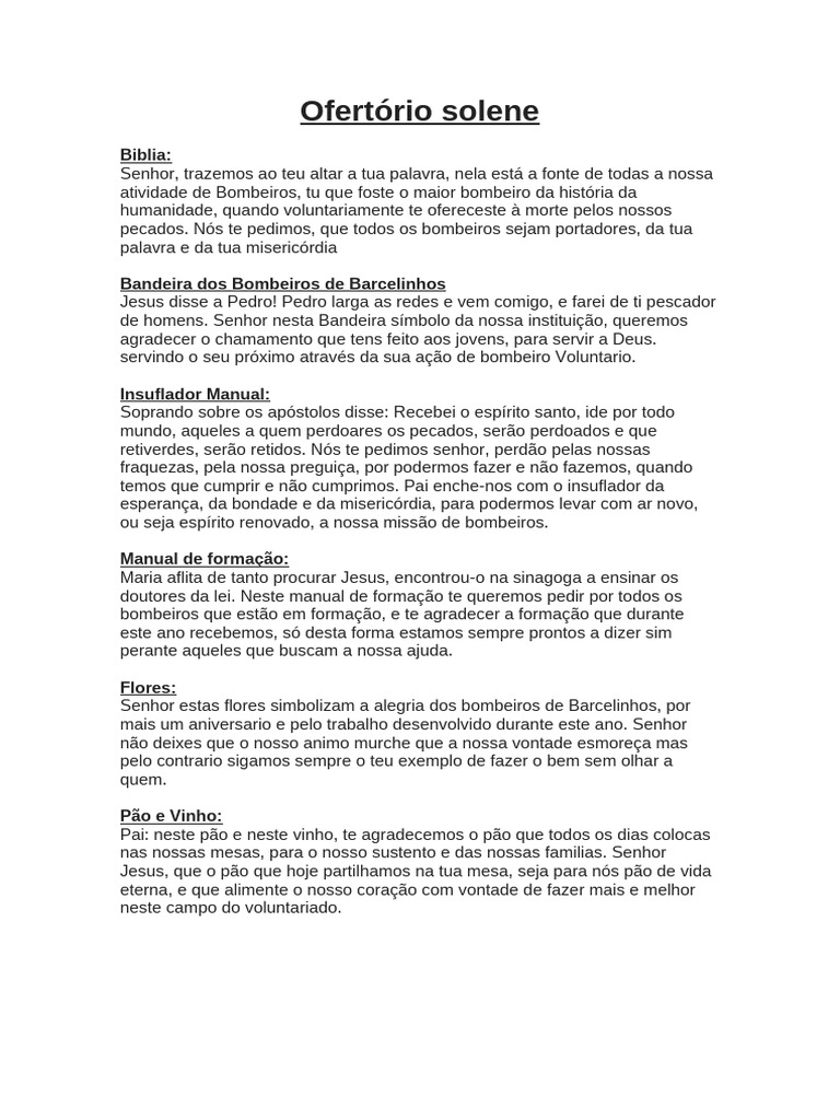 Ofertório Solene | PDF