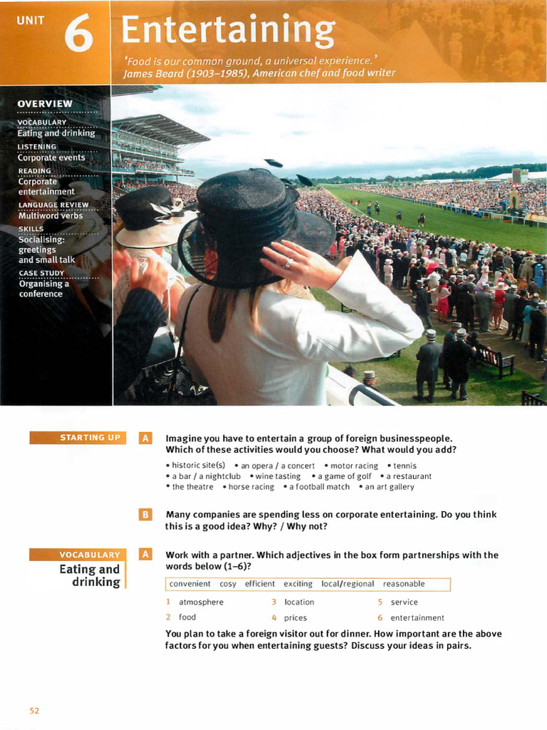 Unit 06-Entertaining | PDF