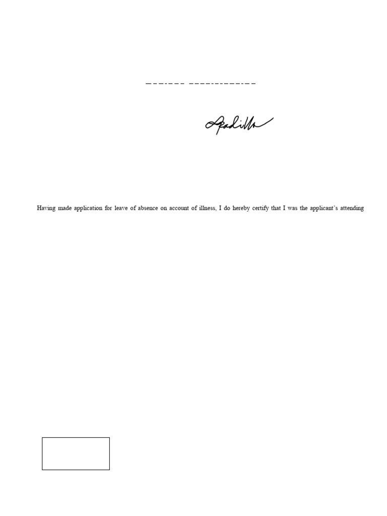 CSC Form 41 Medical Certificate for Leaves 2 2 | PDF