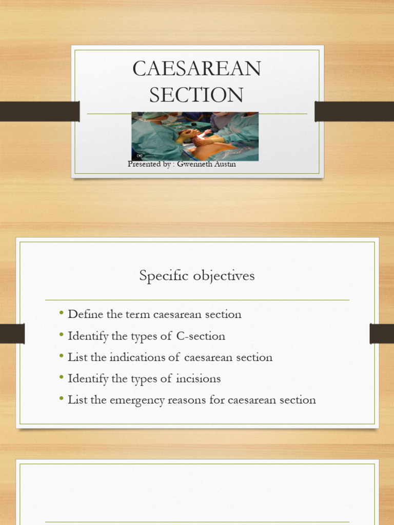 Caesarean Section Ppt Pdf Gwen Pdf