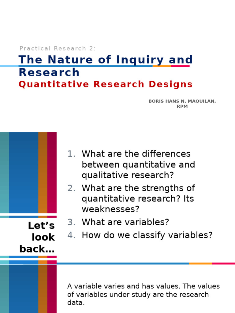 3-Quantitative Research Designs | PDF
