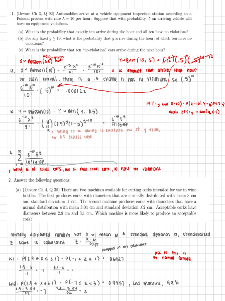 Study Guide Midterm 2 STAT400 | PDF