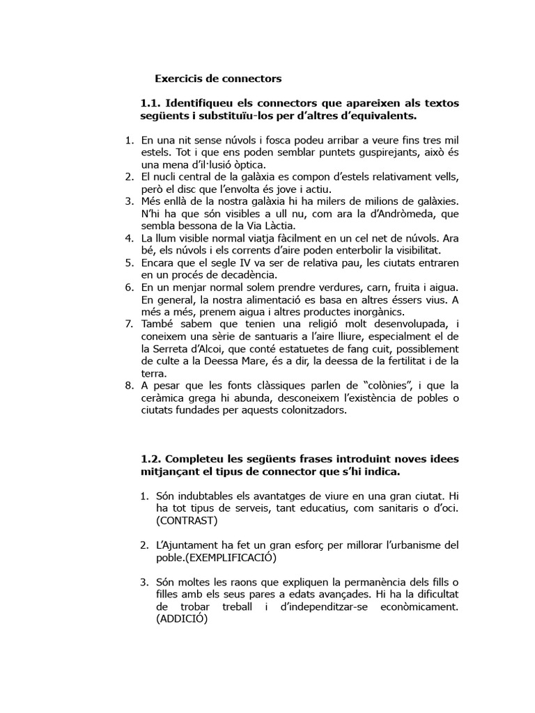 3 Exercicis de Connectors | PDF