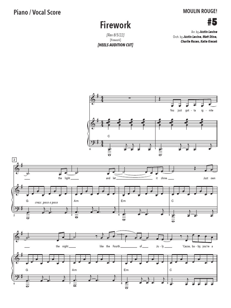 FEMALE ENSEMBLE 05) Firework | PDF