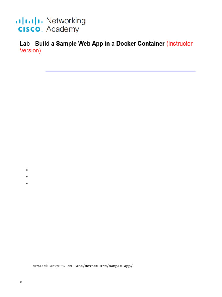 6.2.7 Lab - Build A Sample Web App in A Docker Container - ILM | PDF ...