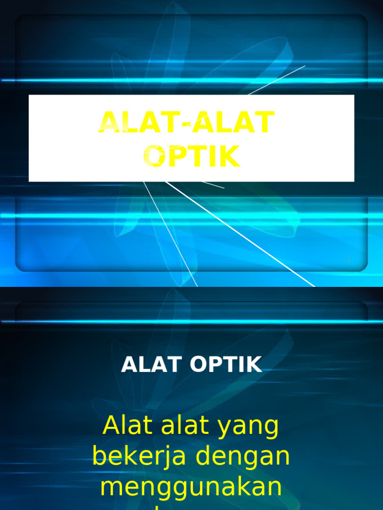 Alat2 Optik | PDF
