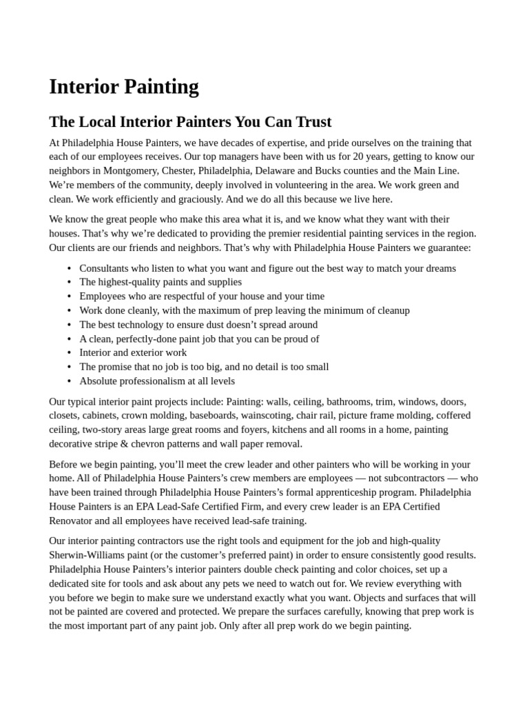 Interior Painting | PDF