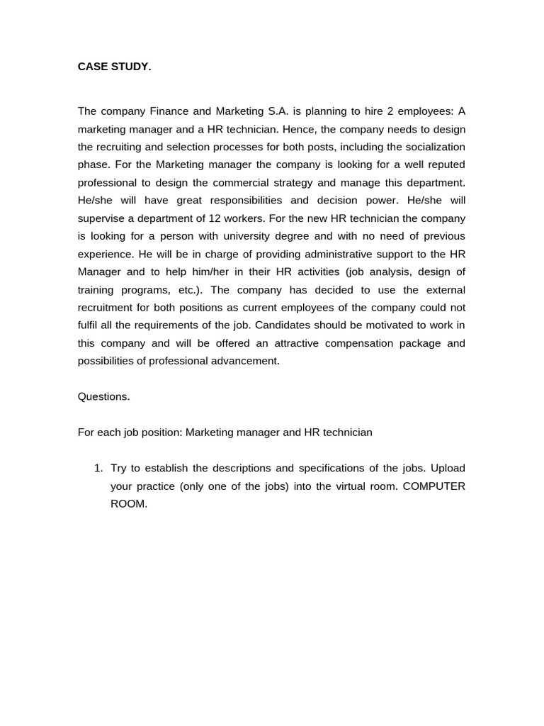 Practice Case Study Chapter 2 | PDF