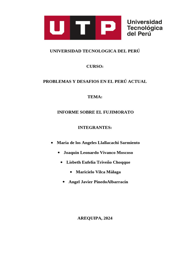 UNIVERSIDAD TECNOLOGICA DEL PERÚ | PDF