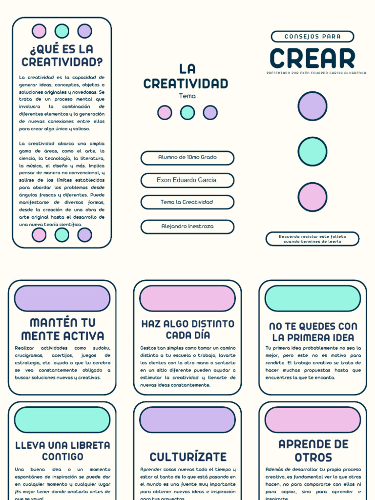 Folleto Tríptico Consejos de Creatividad Geométrico Retro Beige - 20240603 - 141233 - 0000 | PDF ...