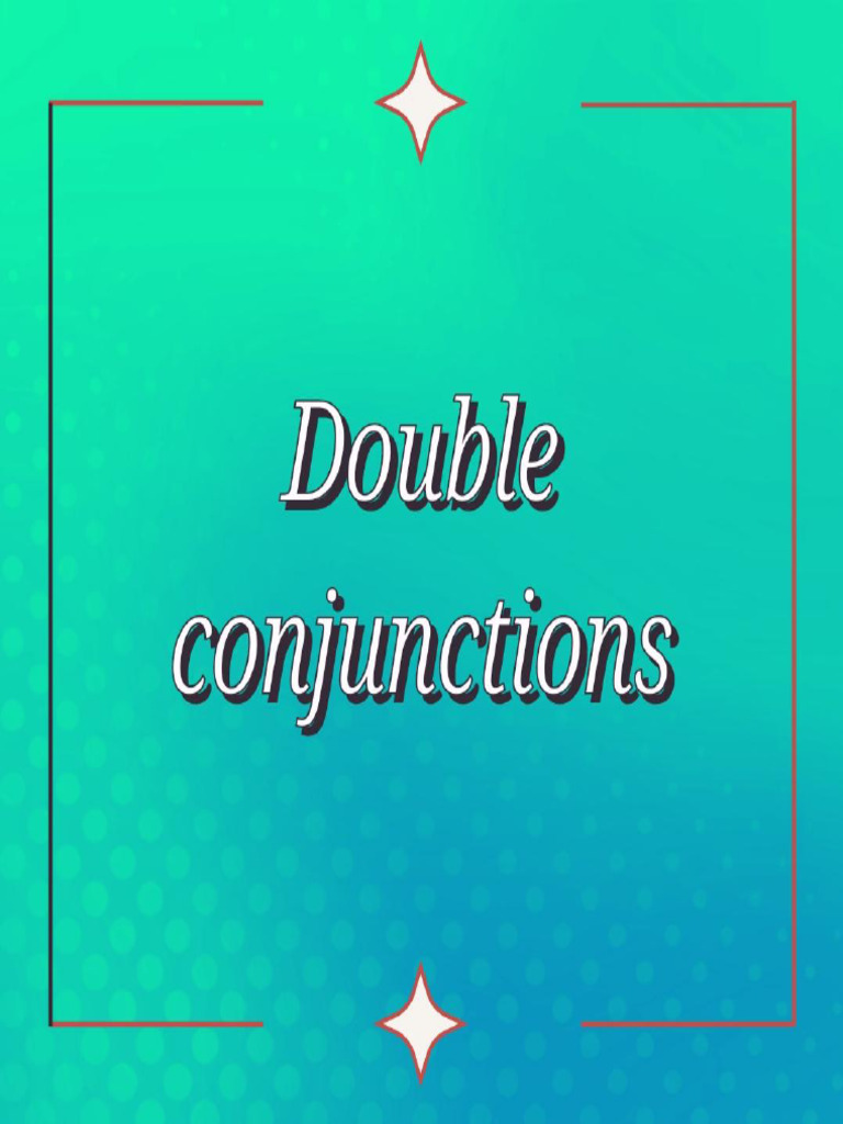 double conjunctions | PDF
