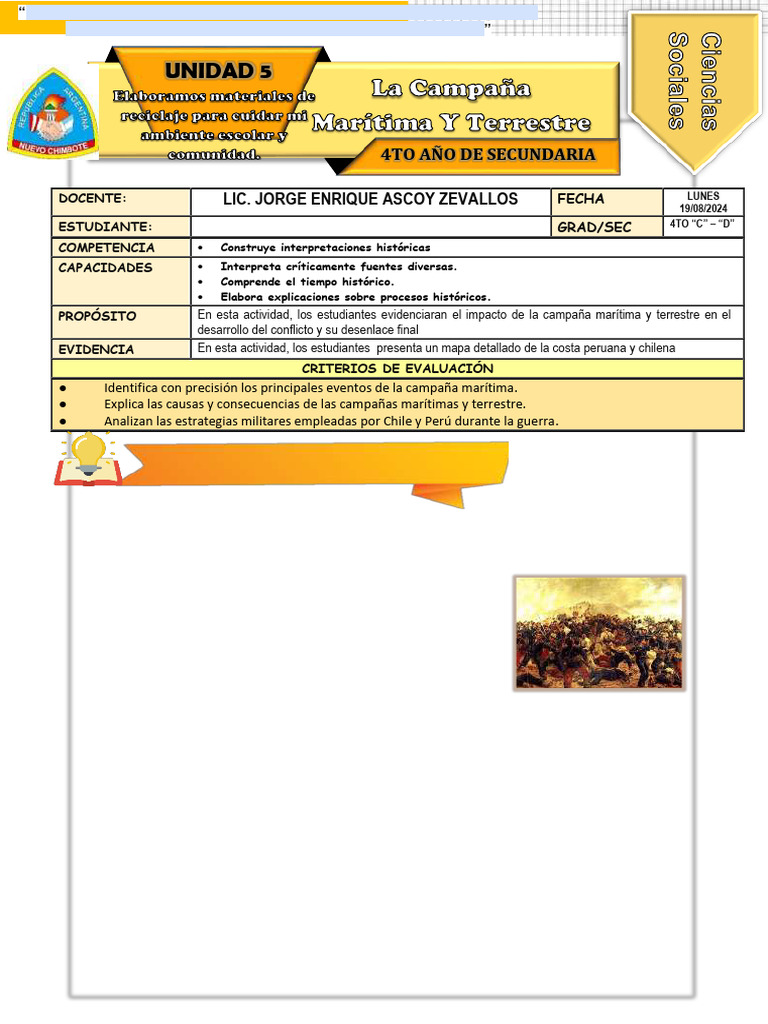 FICHA DE ACTIVIDAD CCSS 4°- SEMANA 3-1 | PDF