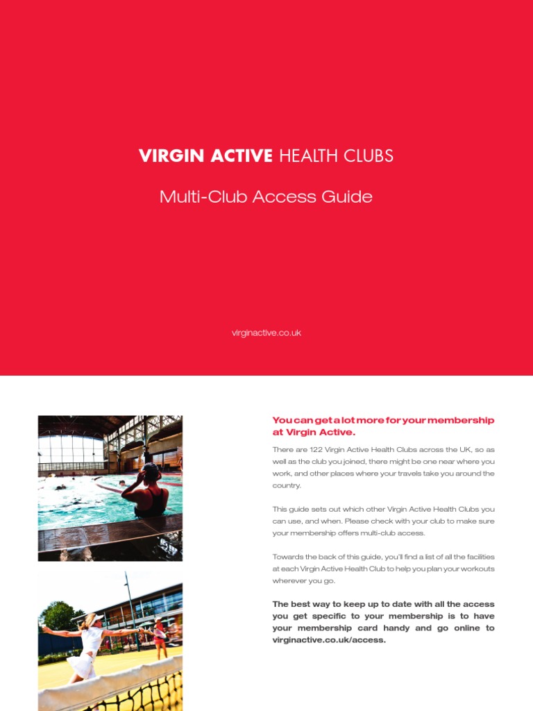 Virgin Active Health Clubs: Multi-Club Access Guide | PDF | Swimming ...