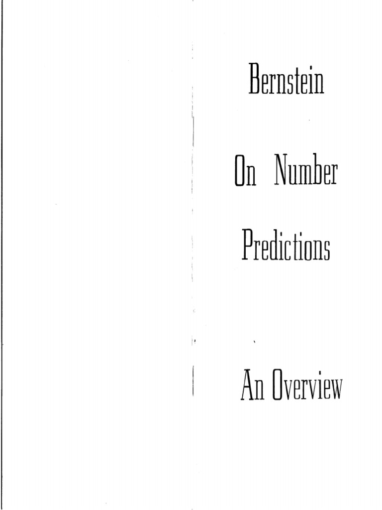 Bernstein-On Number Predictions - Bruce Bernstein | PDF