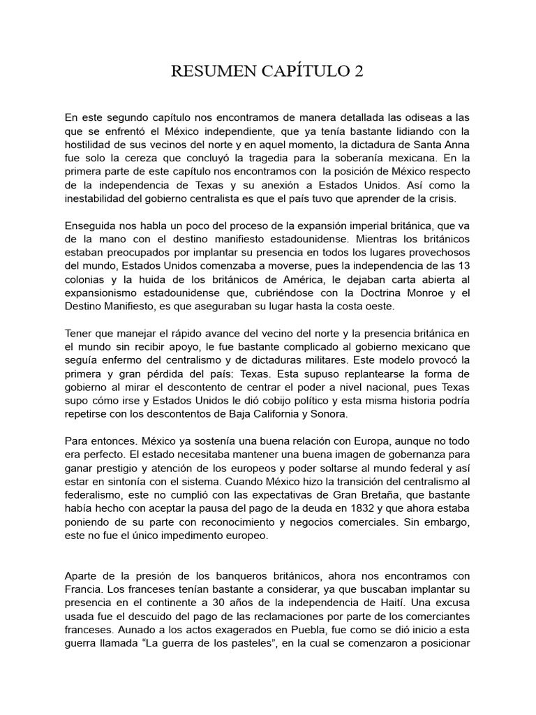 Capítulo 2 Historia Minima de Las Relaciones Exteriores de México | PDF | México | Los Estados ...