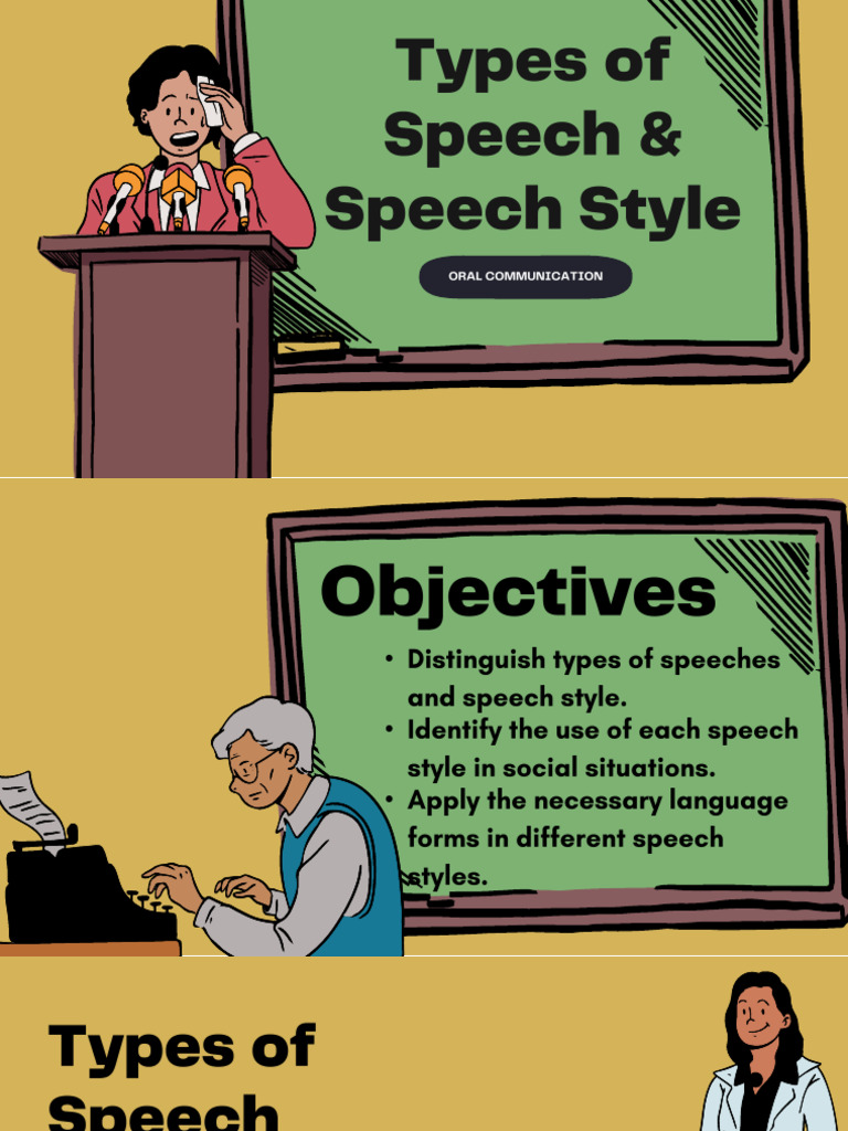 ORAL COMM Q1 Lesson 6 Types of Speech and Speech Style | PDF