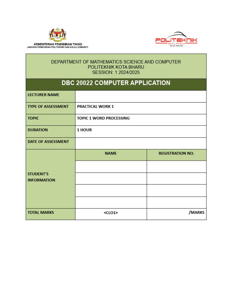 Practical Work 1 | PDF