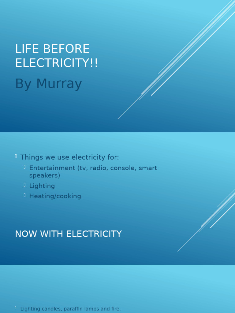 Life Before Electricity!! - Copy | PDF