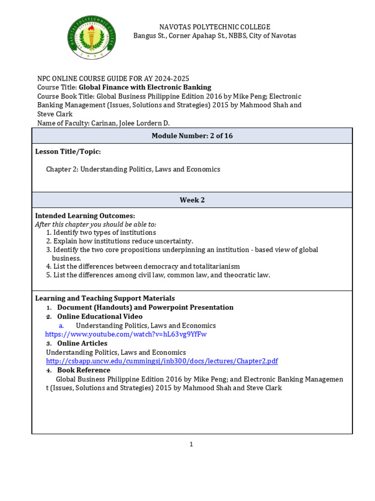 Module-2 GlobalFinance Chap2 | PDF