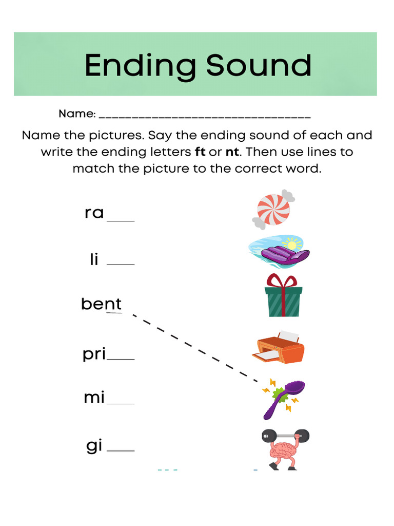 Ending Consonants -ft, -nt | PDF
