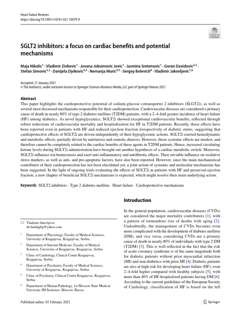 Mecanismo Cardioprotector slgt2 | PDF