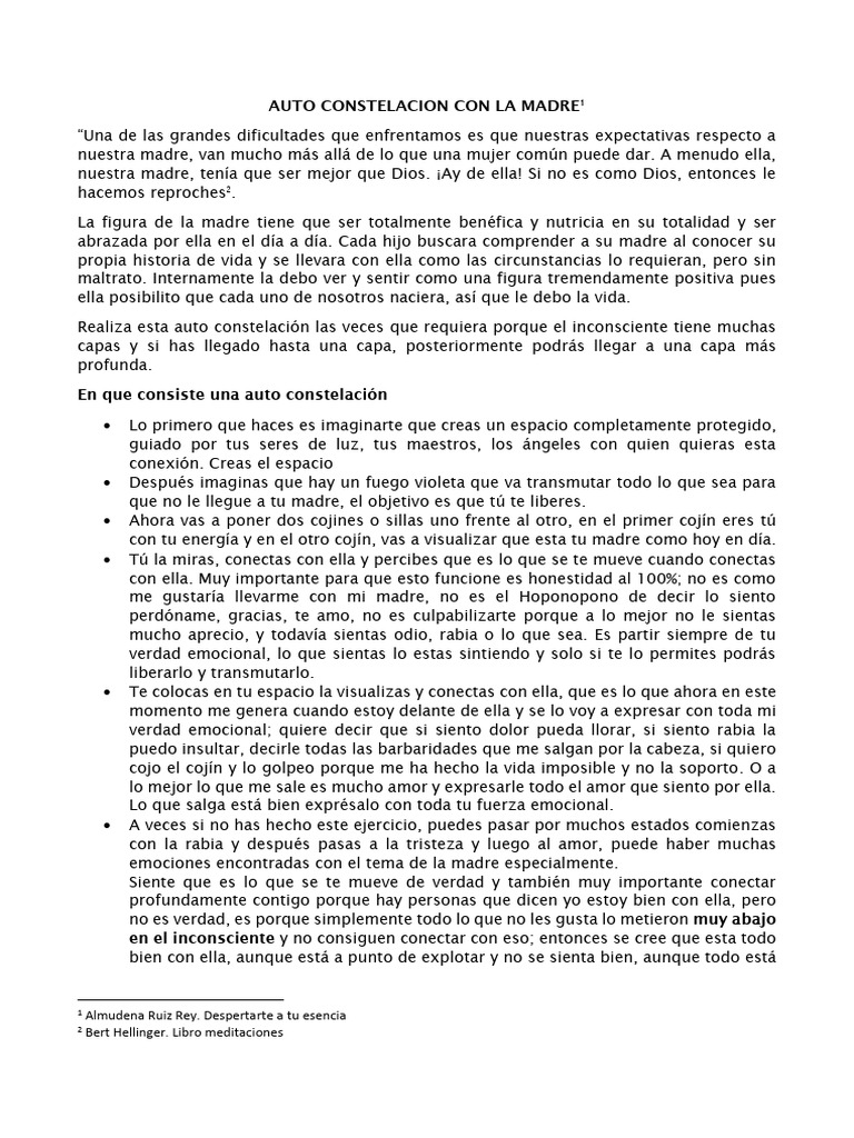 Autoconstelacion Con La Madre | PDF