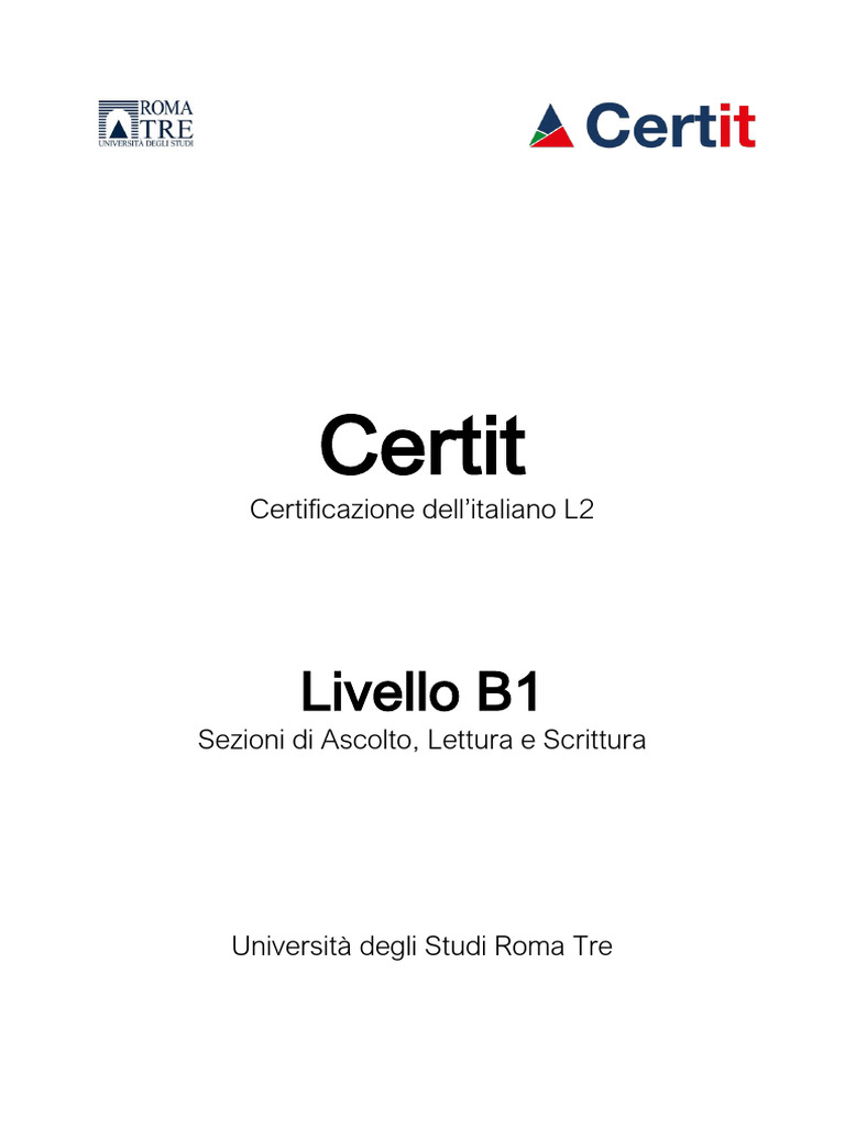 B1 Italian Language Test Overview | PDF