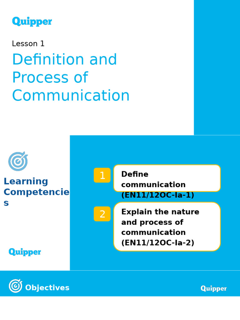 Oral Communication Unit 1 Lesson 1 Definition and Process of ...