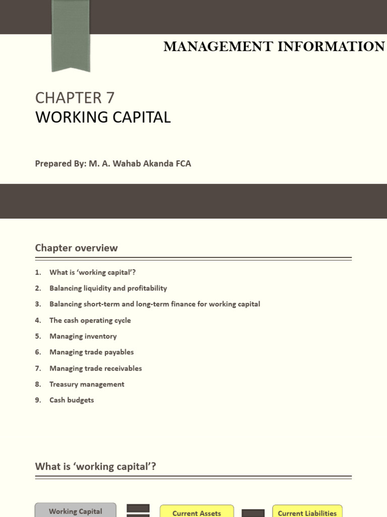 MI - Chapter 7 Final | PDF
