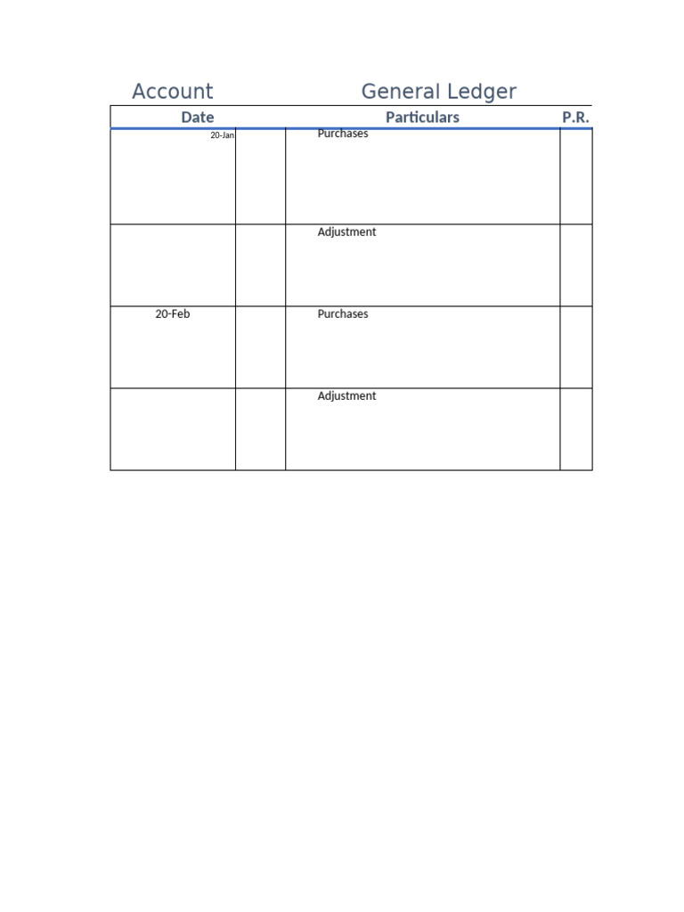 Financial Accounting Chapter 8 Ledger | PDF