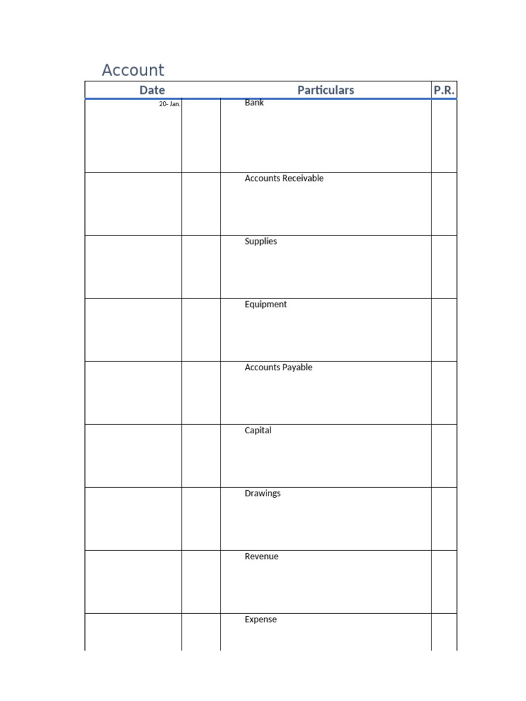 Financial Accounting Chapter 7 Ledger | PDF