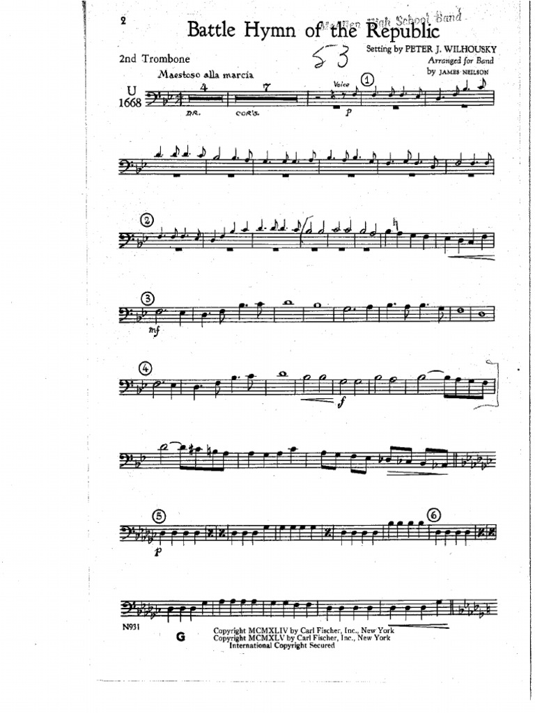 Battle Hymn of The Republic | PDF