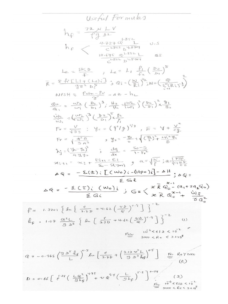 Useful Formulas All-1 | PDF