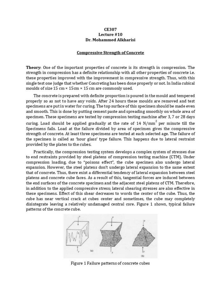 Compressive Strength Testing of Concrete | PDF | Concrete | Strength Of ...
