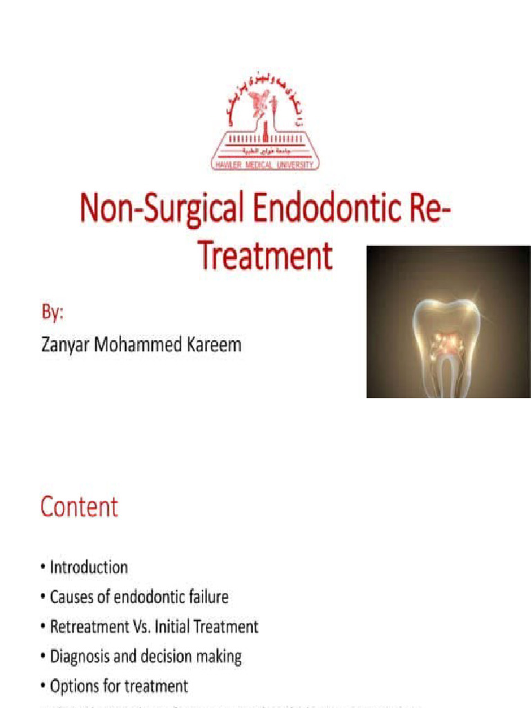 Non Surgical Endodontic Retreatment | PDF