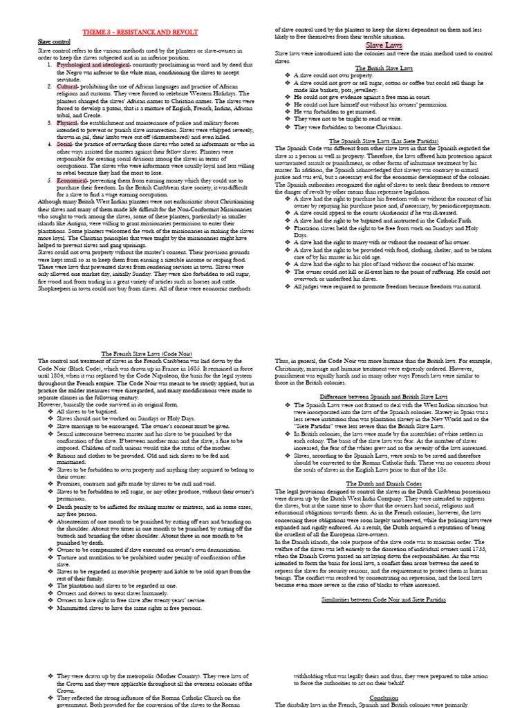 Theme 3 - Resistance and Revolt | PDF