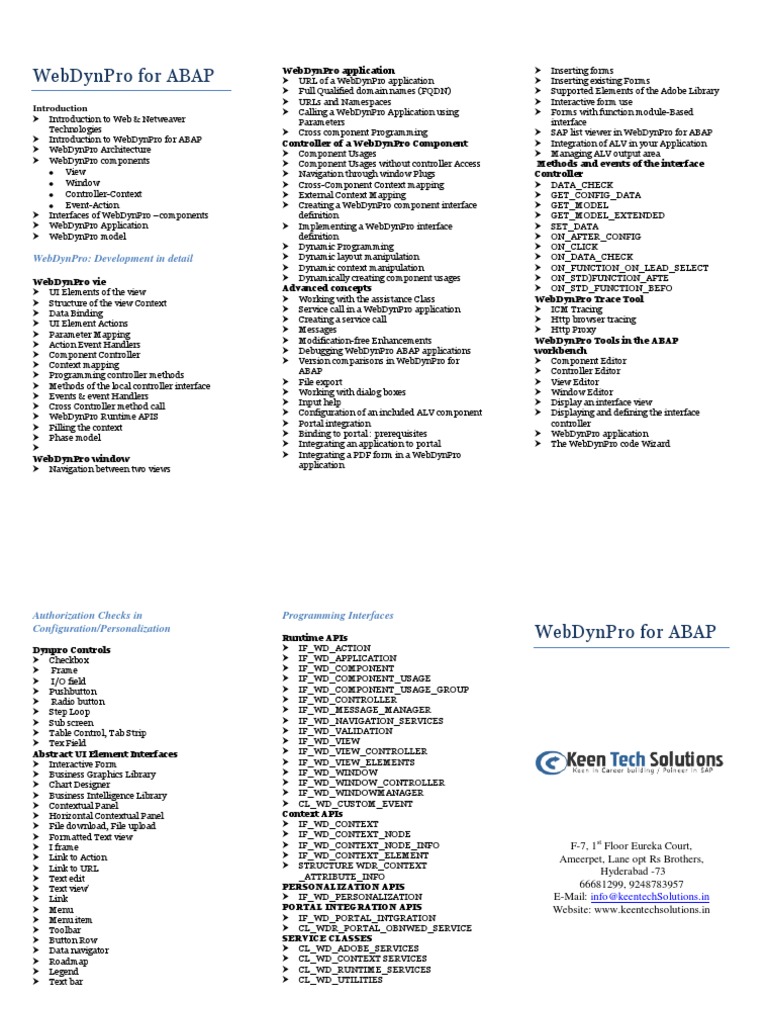 WebDynPro For ABAP | PDF
