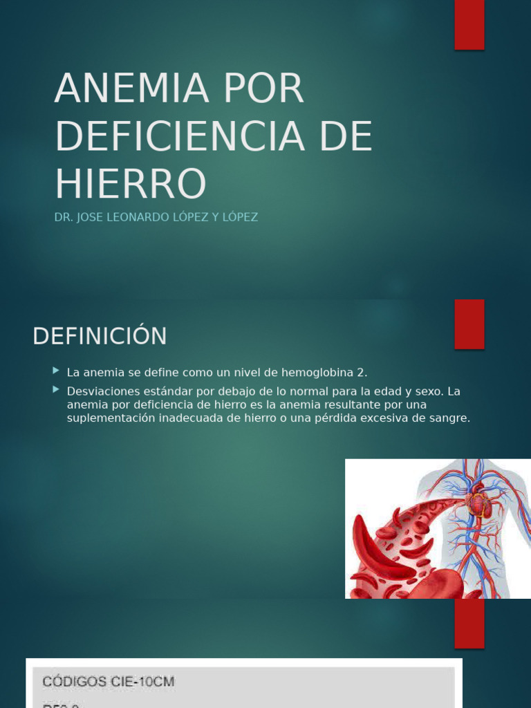 Anemia Por Deficiencia de Hierro | PDF