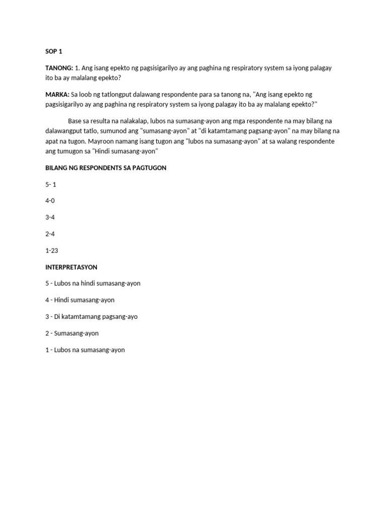 Sop 1 | PDF