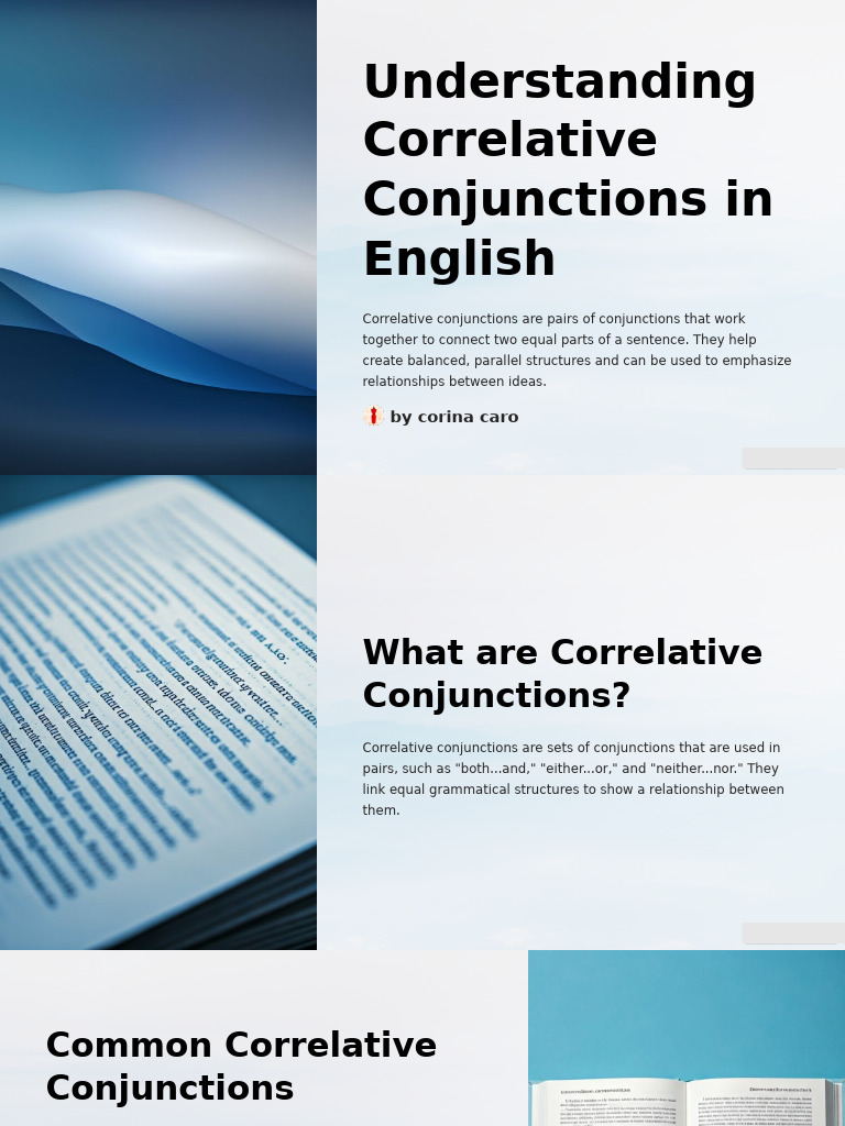 Understanding Correlative Conjunctions in English | PDF