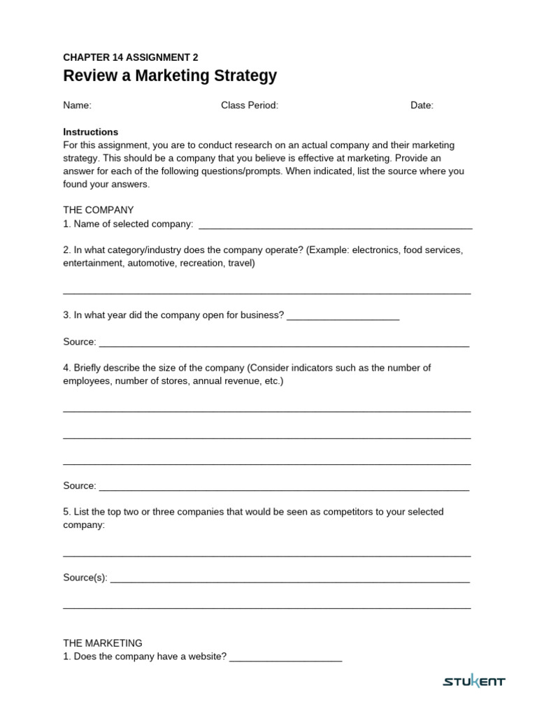 Chapter 14 Assignment 2 - Student Version | PDF