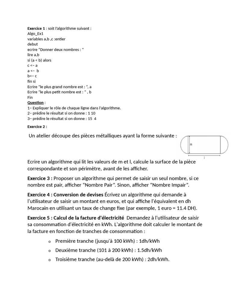 Exercice 3: Exercice 4: Conversion de Devises | PDF
