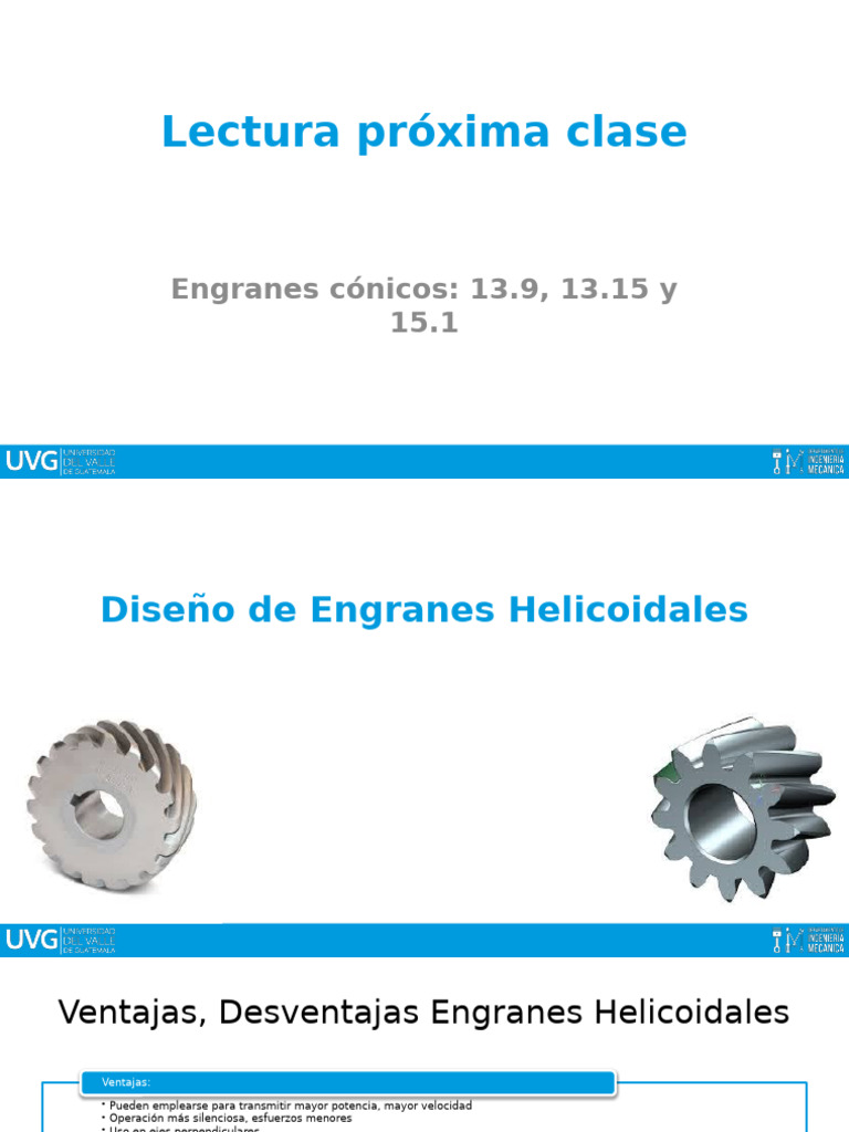 Diseño de Engranes Helicoidales | PDF