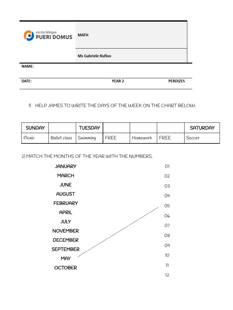 Cópia de Cópia de Math Assessment 1st Tri - Ms Gabriele 22 Cópias Frente e Verso | PDF