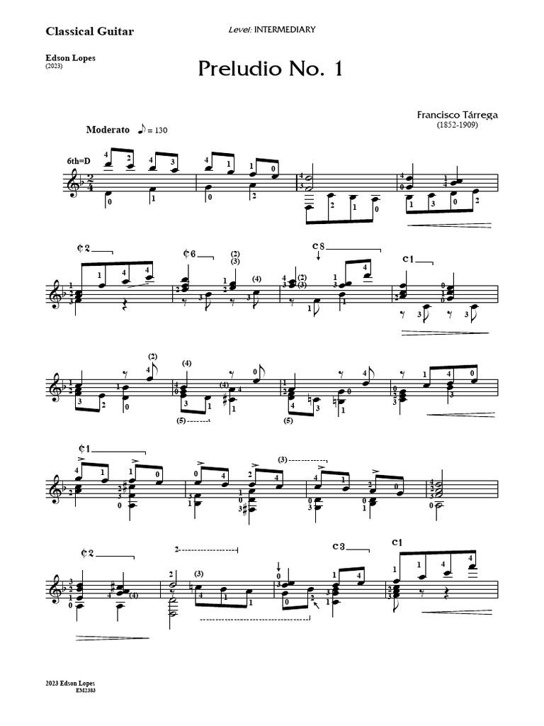 Preludio No. 1, EM2383 | PDF
