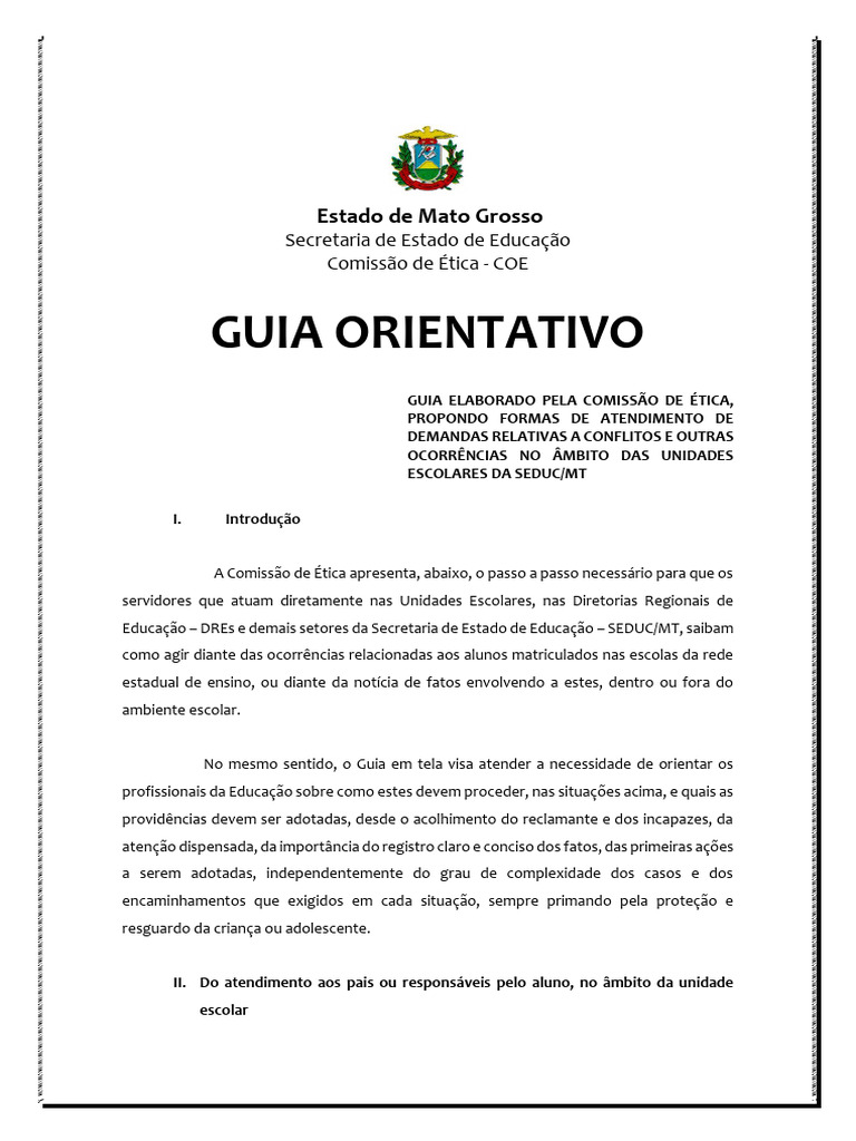 Guia Orientativo - Coe - 2024 | PDF