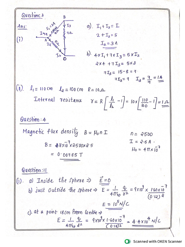 PHY Numericals- 1st Sessional | PDF