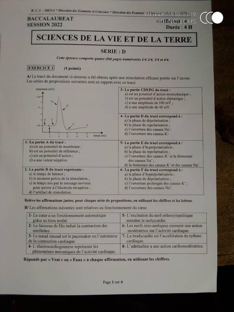 SUJET SVT BAC D 2022 (1) | PDF